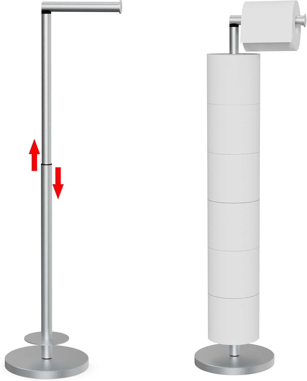 RFCUIBIJ Toilet Paper Holder Stand 1 pc Height Adjustable Reserve ...