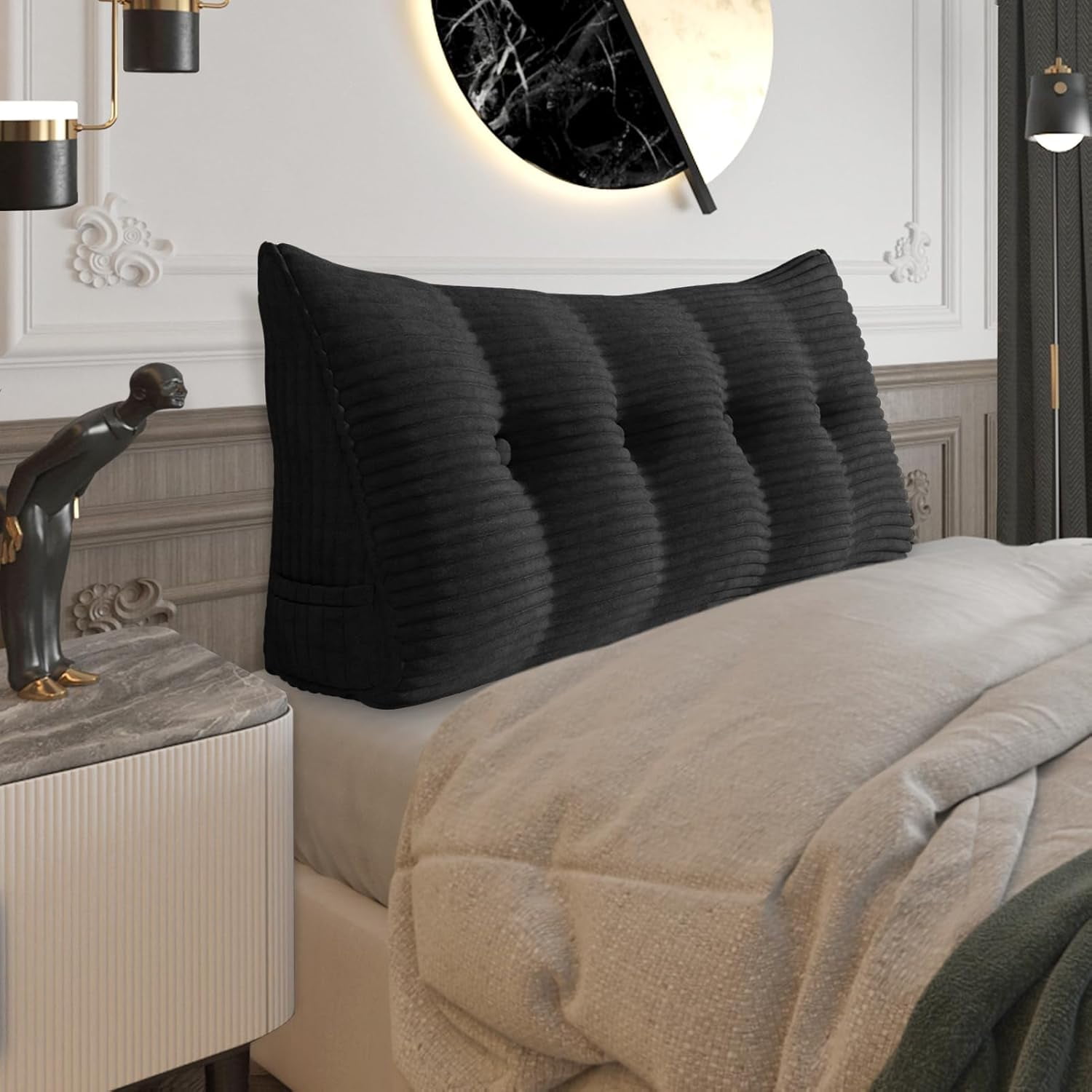 RFCUIBIJ Triangle Headboard Pillow - 3 in 1 Large Bed Pillow as Wedge ...