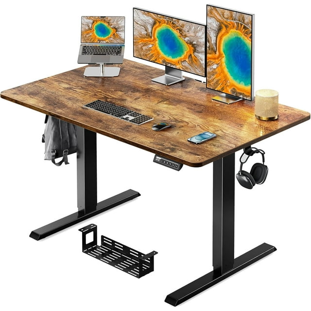 RFCUIBIJ Whole Piece Standing Desk with 48x30 inch Desktop Adjustable ...