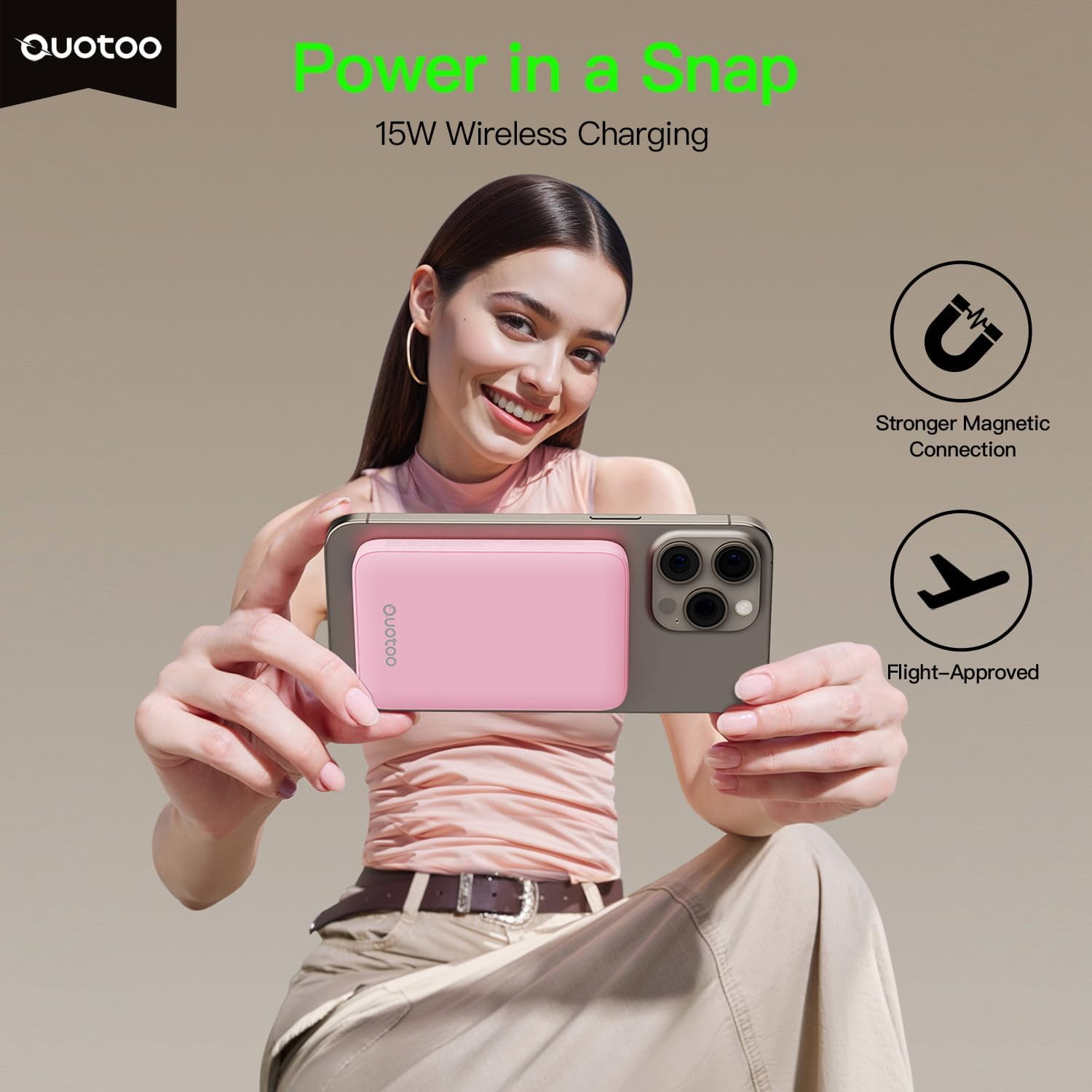 RFGBRG-2025 Magnetic 15W Power Bank for iPhone,5000mAh Magsafe Battery ...