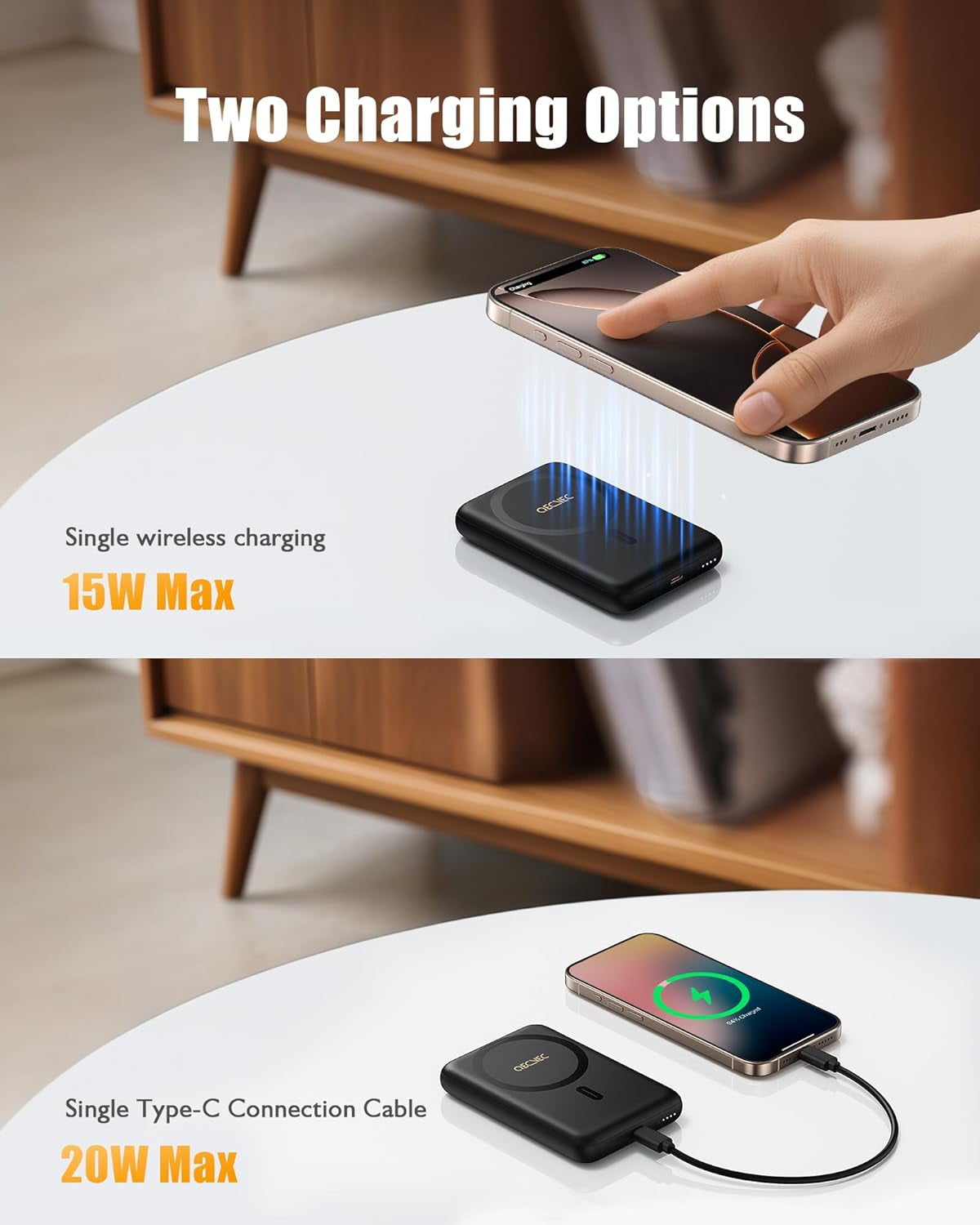 RFGBRG-Magsafe Portable Charger, Ultra-Slim 10,000mAh Magnetic Wireless ...