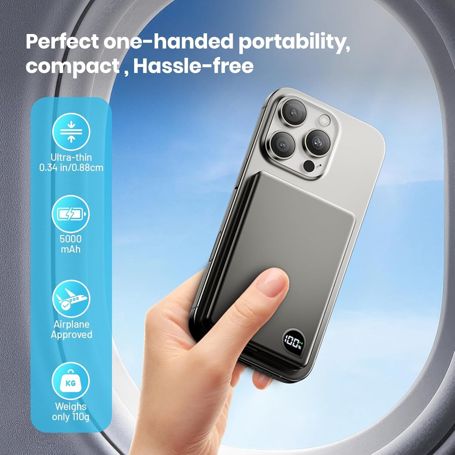 RFGBRG-Portable Charger Power Bank, 5000mAh Ultra Slim Battery Bank ...