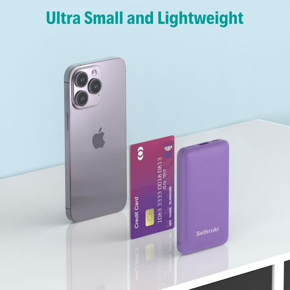 RFGBRG-Smallest Portable Charger with Built-in Cables 6000mAh,Ultra ...