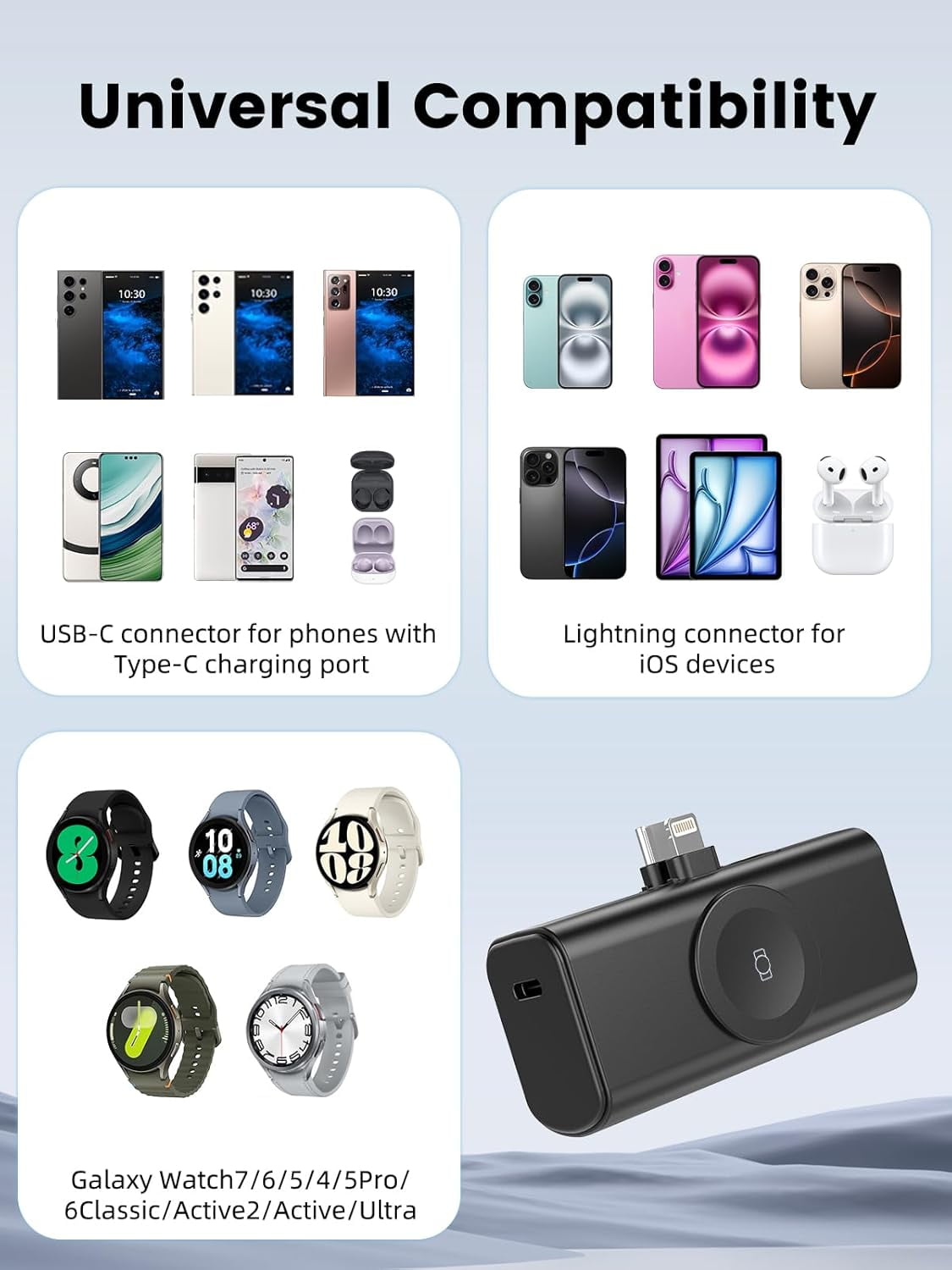 RFGBRG-for Samsung Watch Charger - 5000mAh Magnetic Portable Charger ...