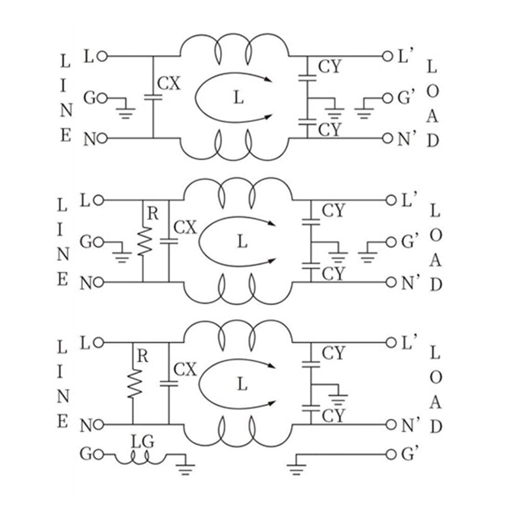 RFI Outlet Filter AC CW1D-T Type Suppressor Power Line Noise Filter ...