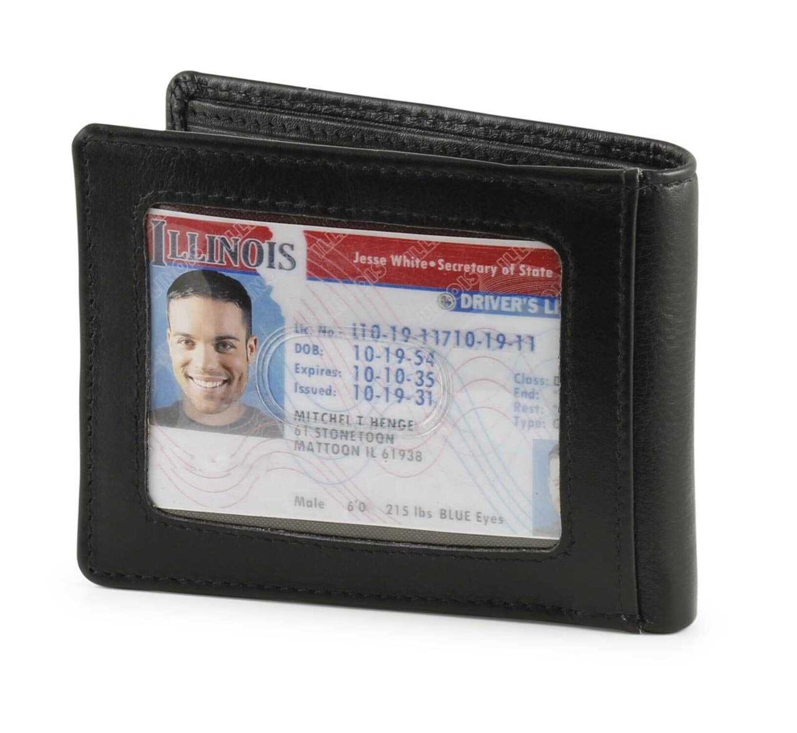 RFID Bifold Wallet with Back ID Window - Walmart.com