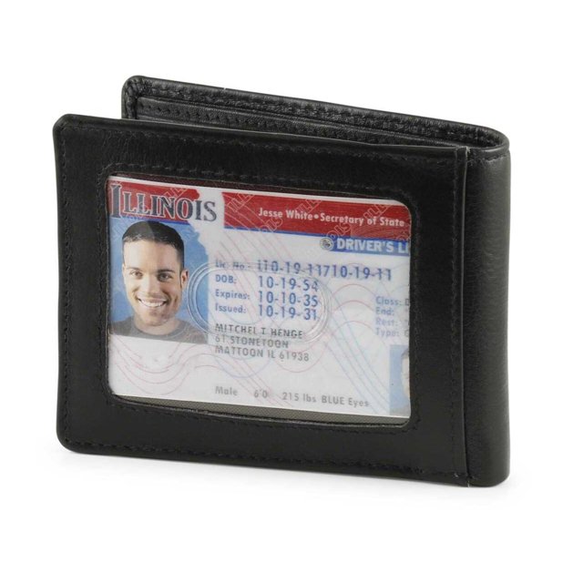 RFID Bifold Wallet with Back ID Window - Walmart.com