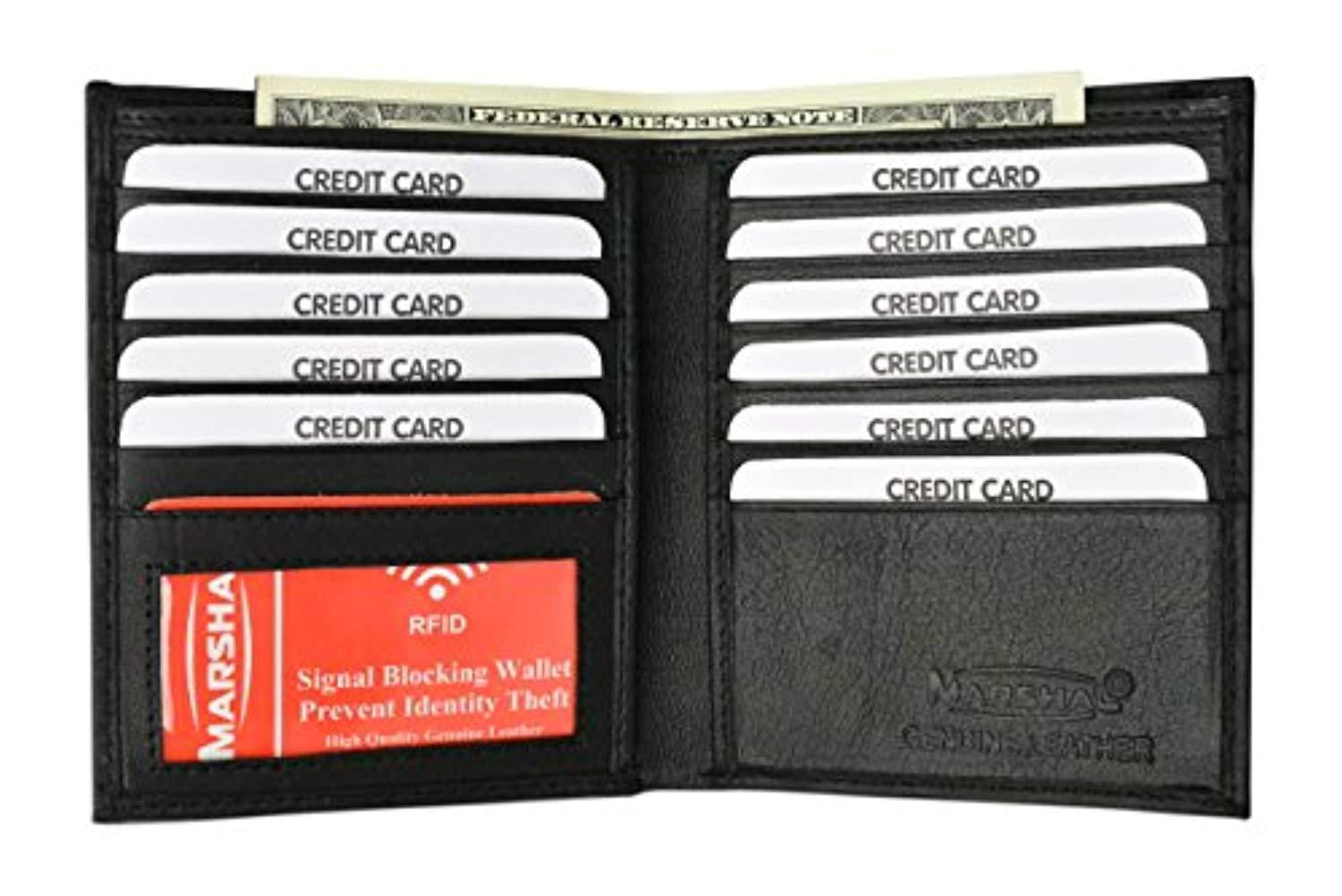 RFID Blocking Bifold Hipster Credit Card Wallet Premium Lambskin ...