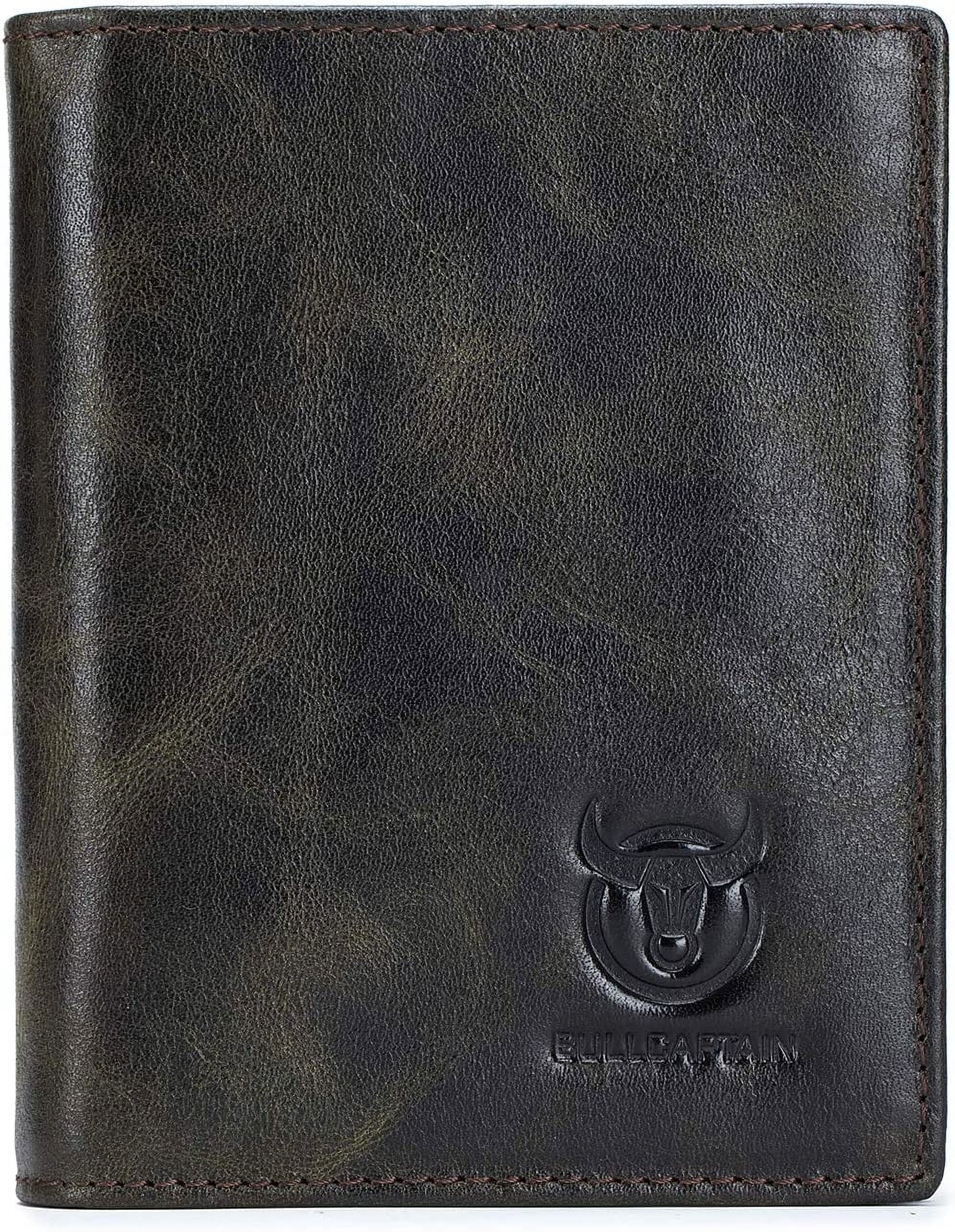 RFID Blocking Bifold Wallet For Men Genuine Leather Extra Capacity Mens ...