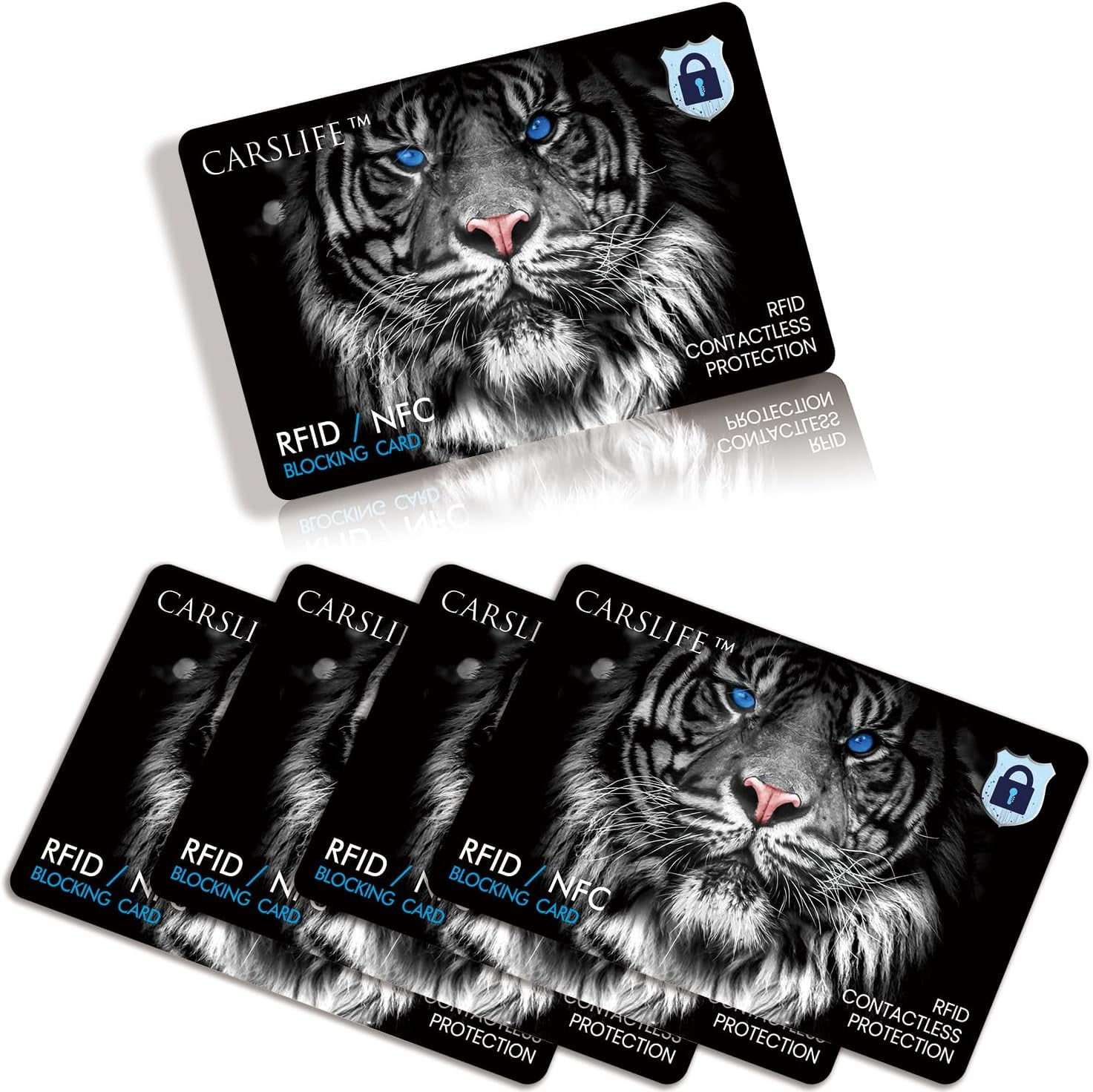 RFID Blocking Card 5 Pack Contactless NFC Bank Debit Credit Card ...