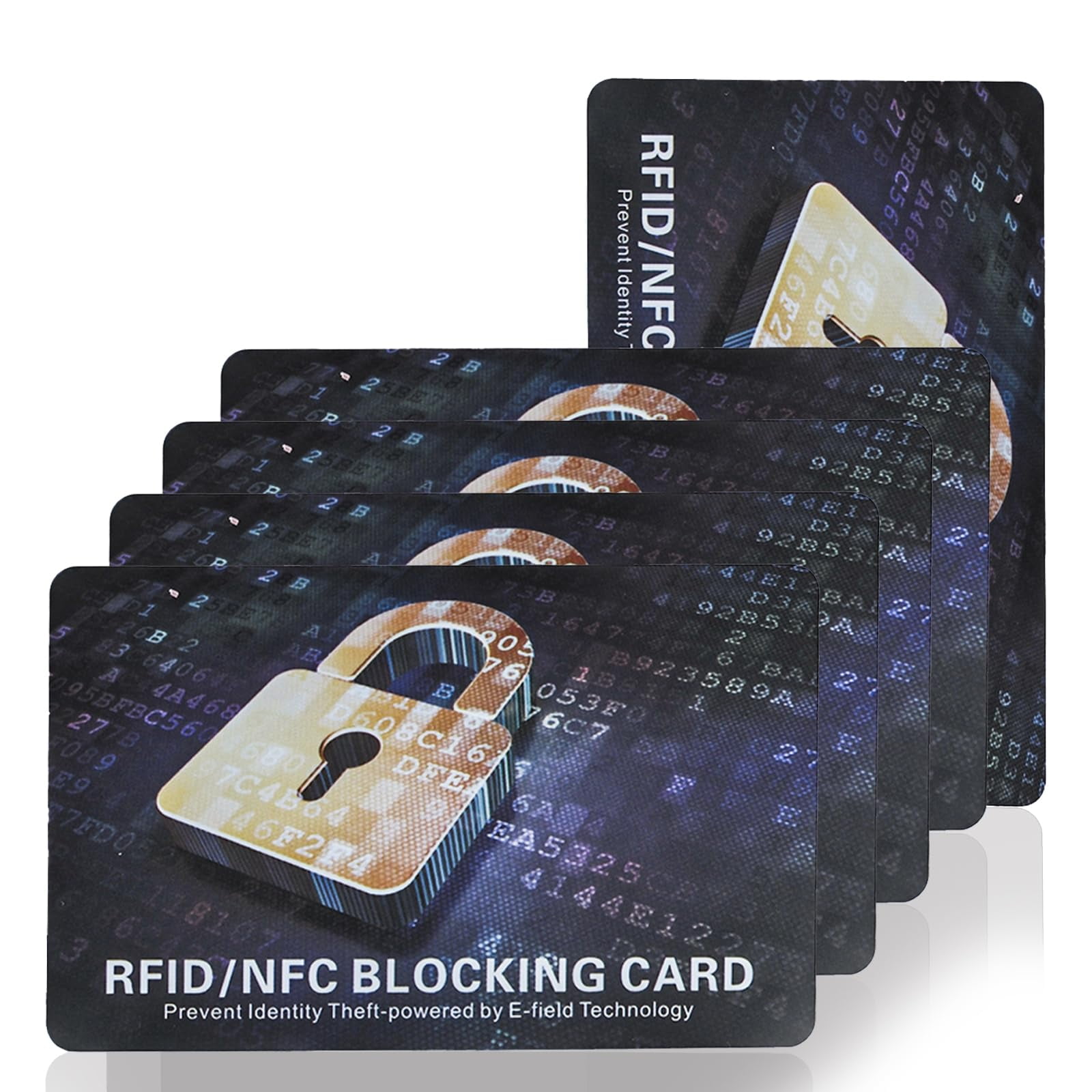 RFID Blocking Card, Contactless Bank Debit Credit Card Passport Protector, One Blocked Card ...