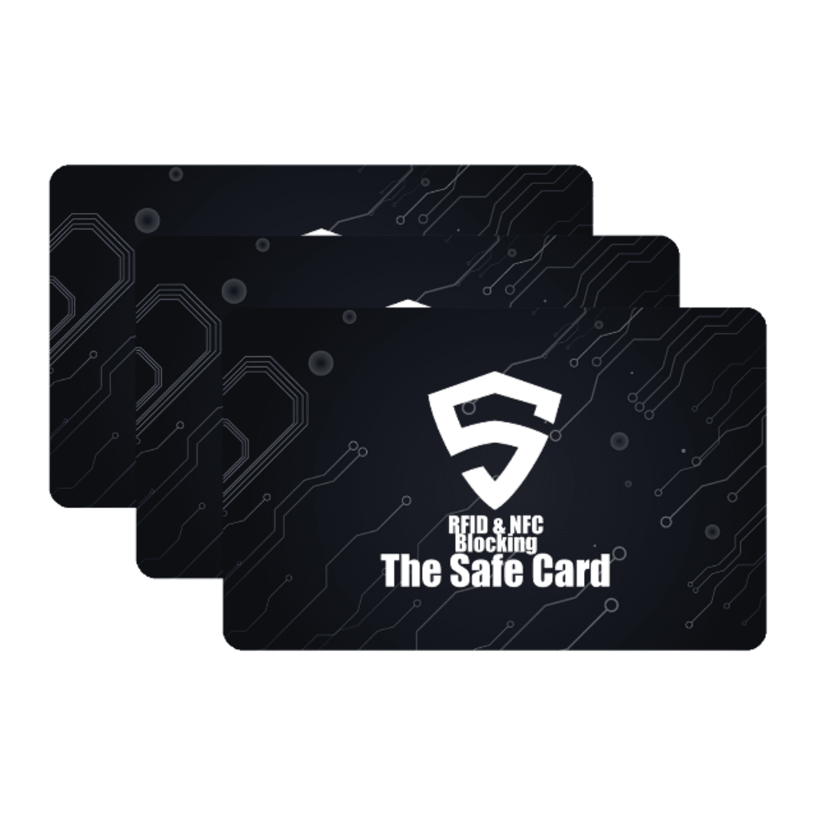RFID Blocking Card, Ultra Thin Black Credit Card Protector & Bankcards ...