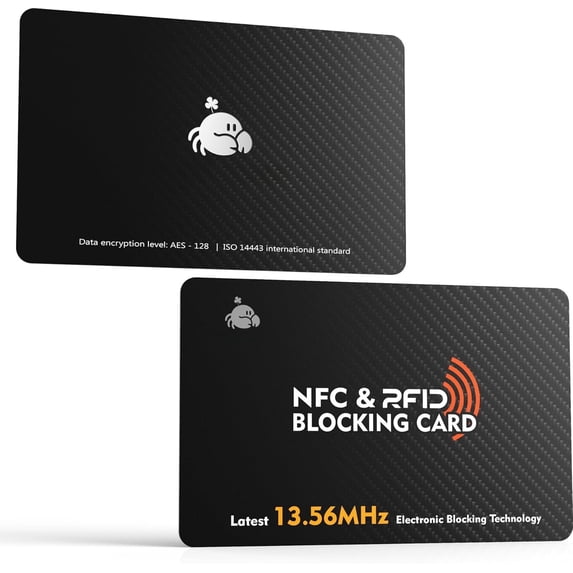 RFID Blocking Cards 2 Pack - Slim SafeCard NFC Wallet Protector for ...