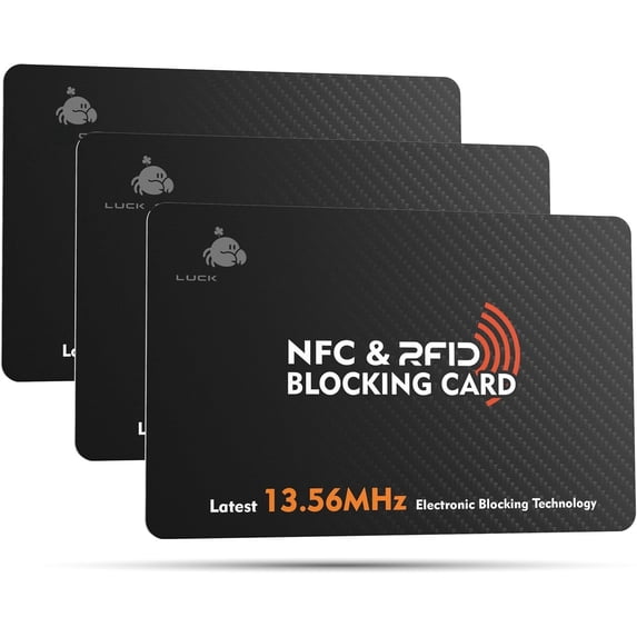 RFID Blocking Cards 3 Pack - Slim SafeCard NFC Wallet Protector for ...