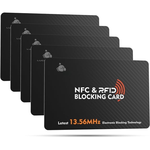 RFID Blocking Cards 5 Pack - Slim SafeCard NFC Wallet Protector for ...