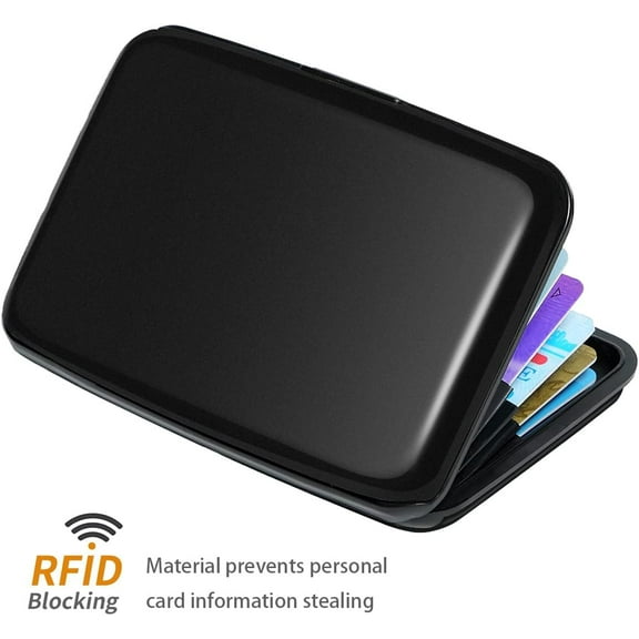 Aluminum RFID Blocking Card Holder, Waterproof Slim Wallet with 6 Slots ...