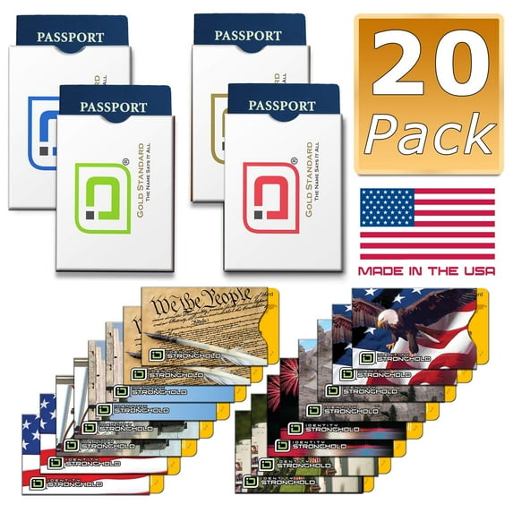 RFID Blocking Credit Card Sleeves - Patriotic 20 Pack - Walmart.com