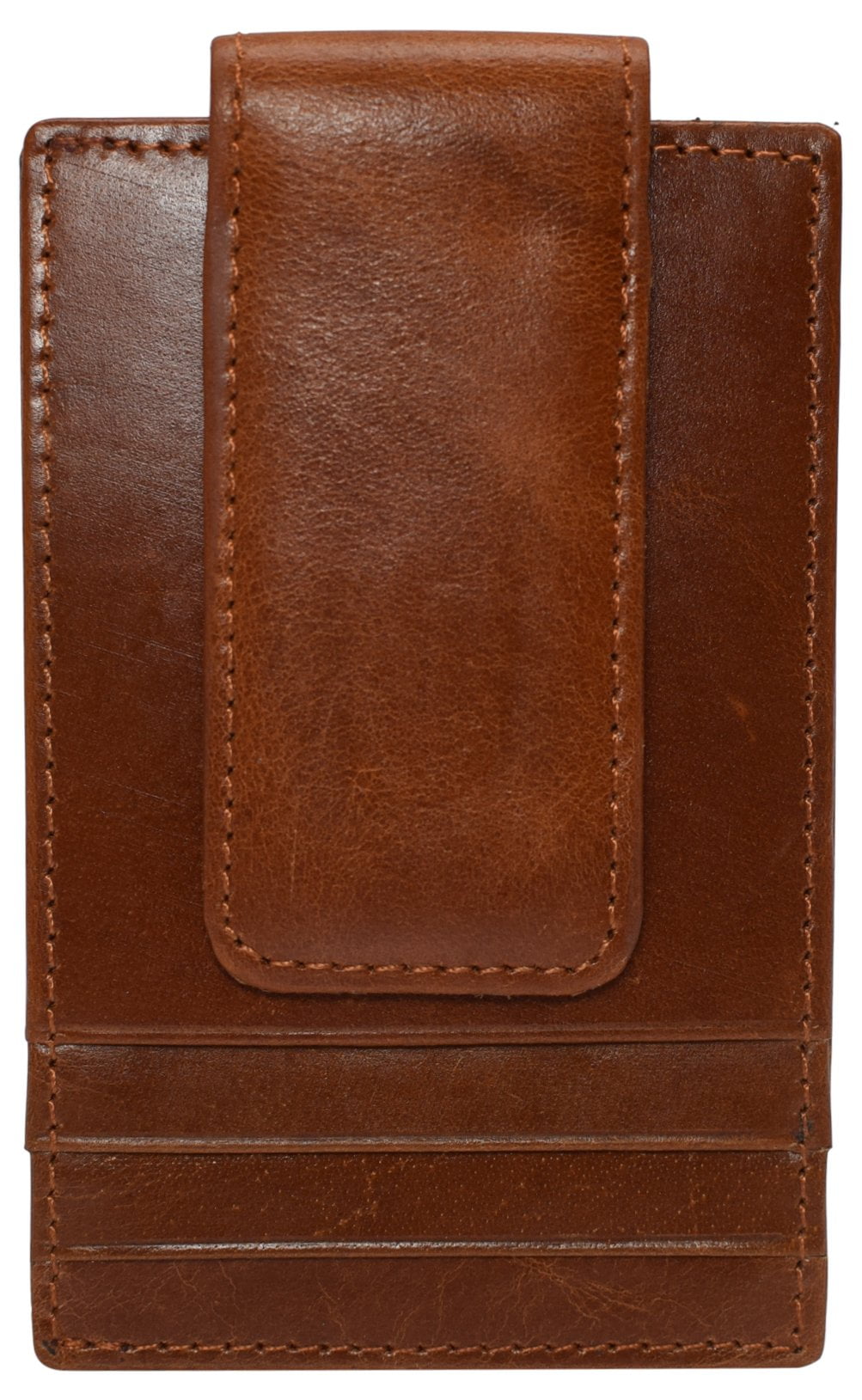 RFID Blocking Front Pocket Money Clip Vintage Leather Strong Magnetic ...