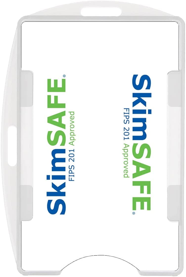 RFID Blocking ID Badge Holder (Holds 2 Cards) - SkimSAFE - Dual Sided ...