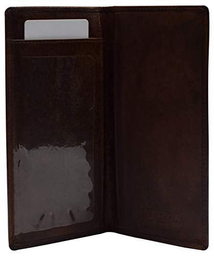 RFID Blocking Leather Checkbook Cover For Men & Women Checkbook Holder ...