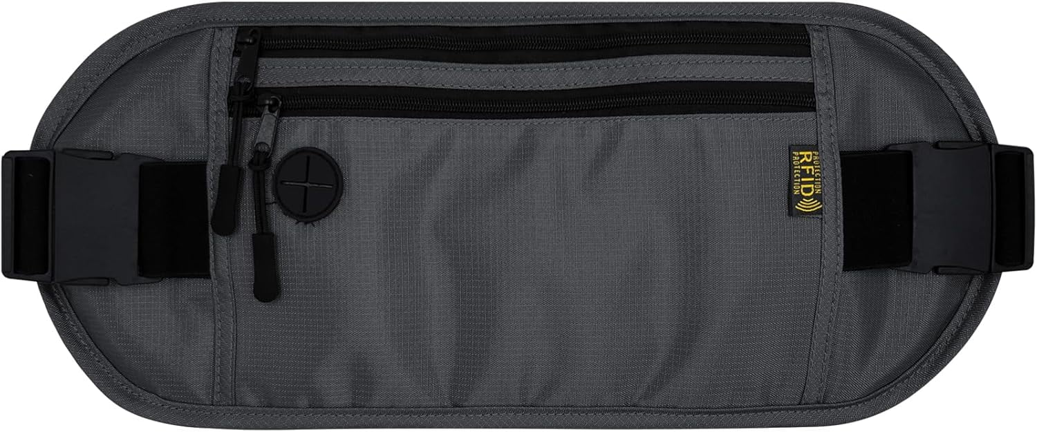 RFID Blocking Money Belt for Travel Hidden Passport Holder Travel ...