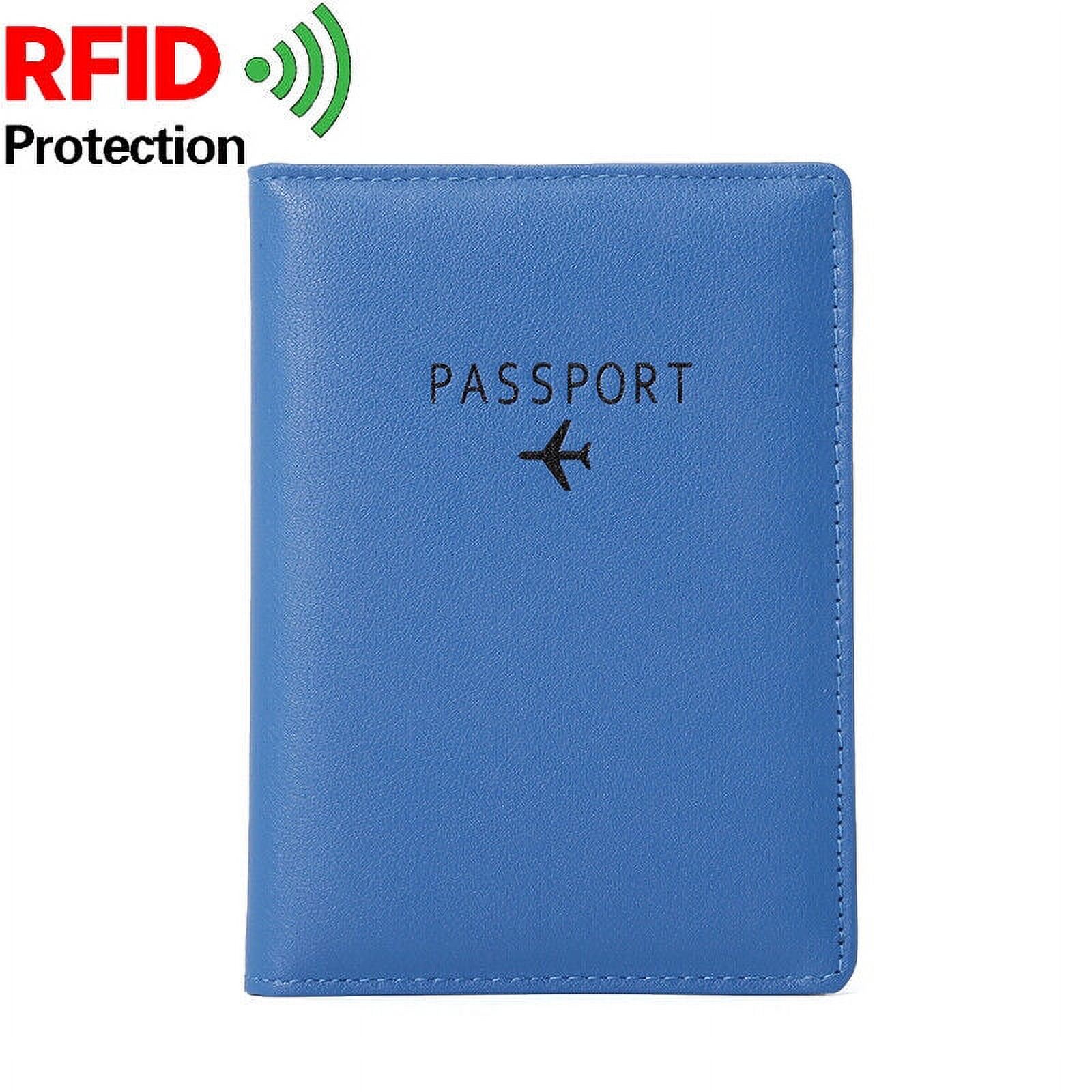 RFID Blocking Passport Holder ID Card Travel Wallet Organizer Cover ...