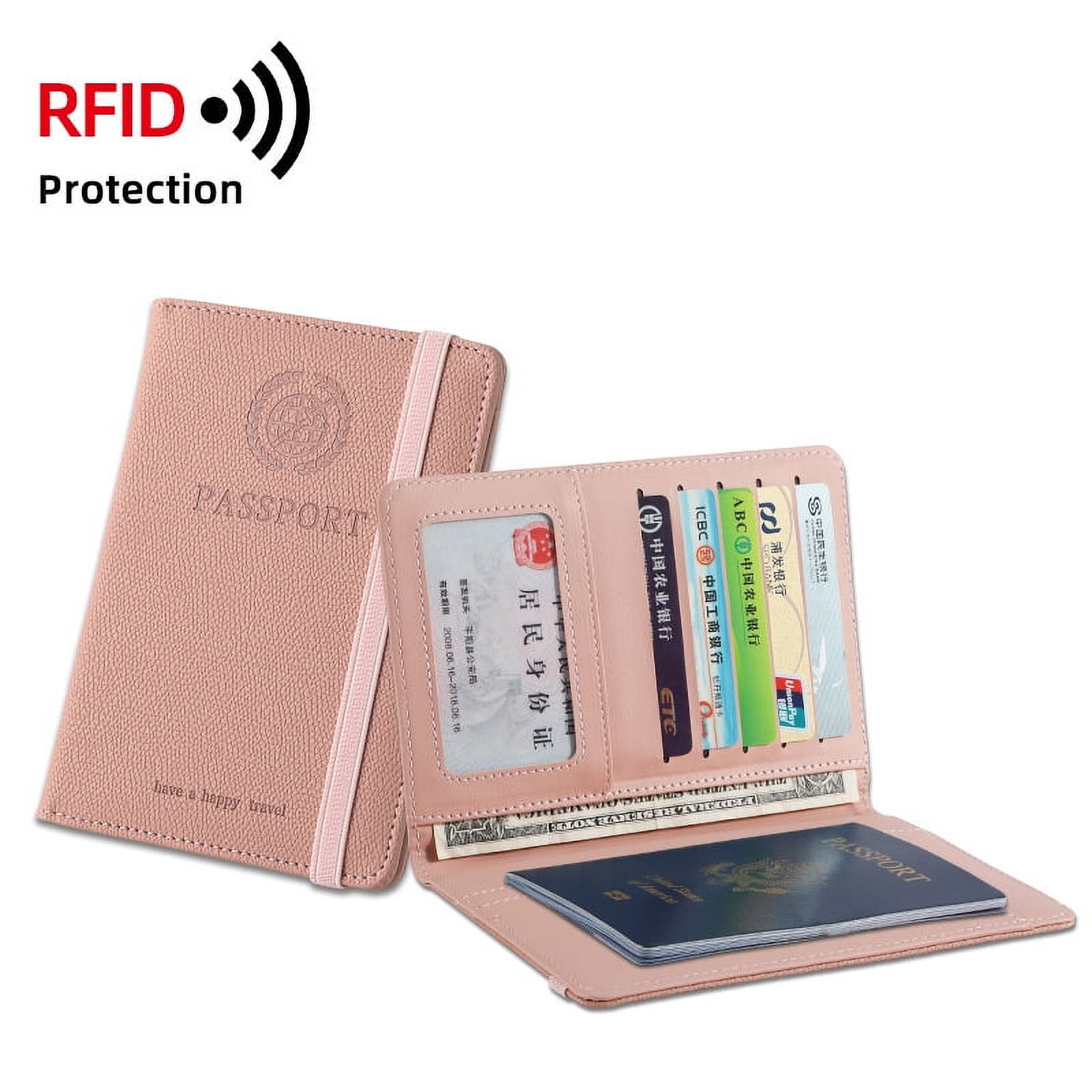 RFID Blocking Passport Wallets Zipper Waterproof Wallet Hand Holder ...