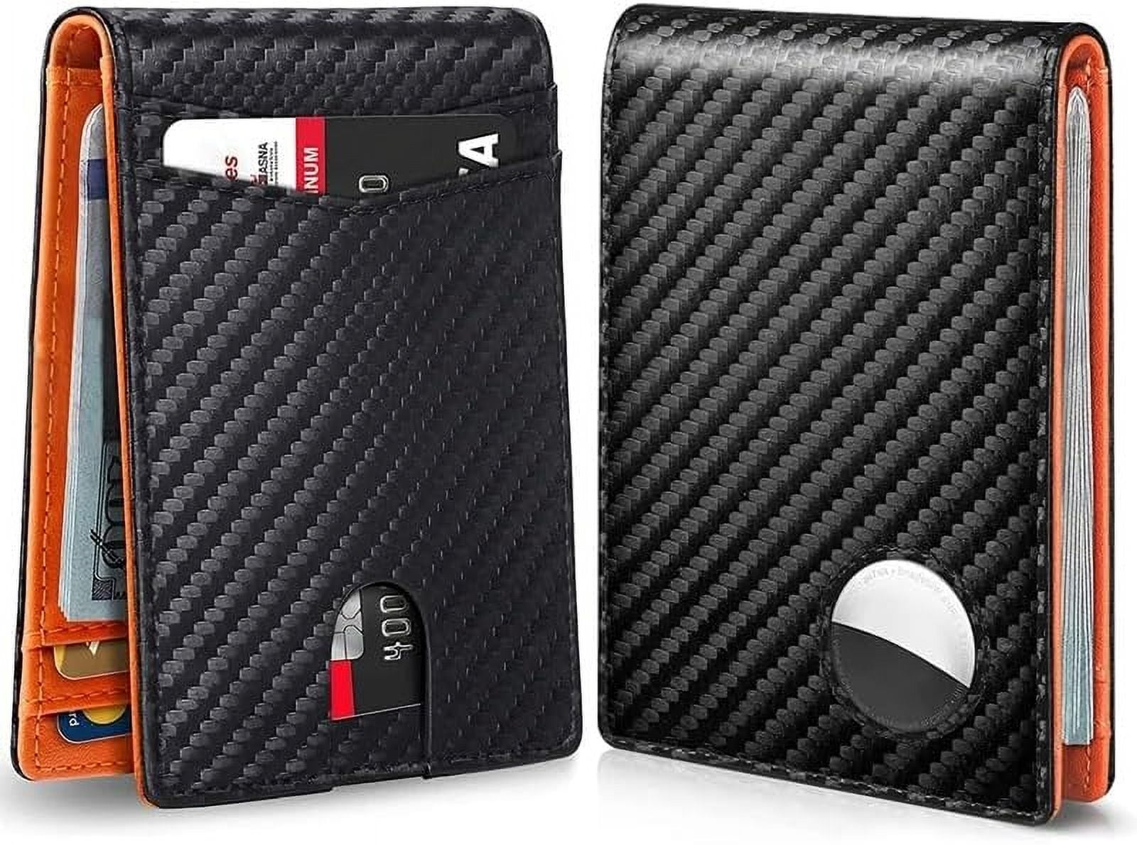 RFID Blocking Slim Bifold Leather Minimalist Front Pocket Wallets for ...