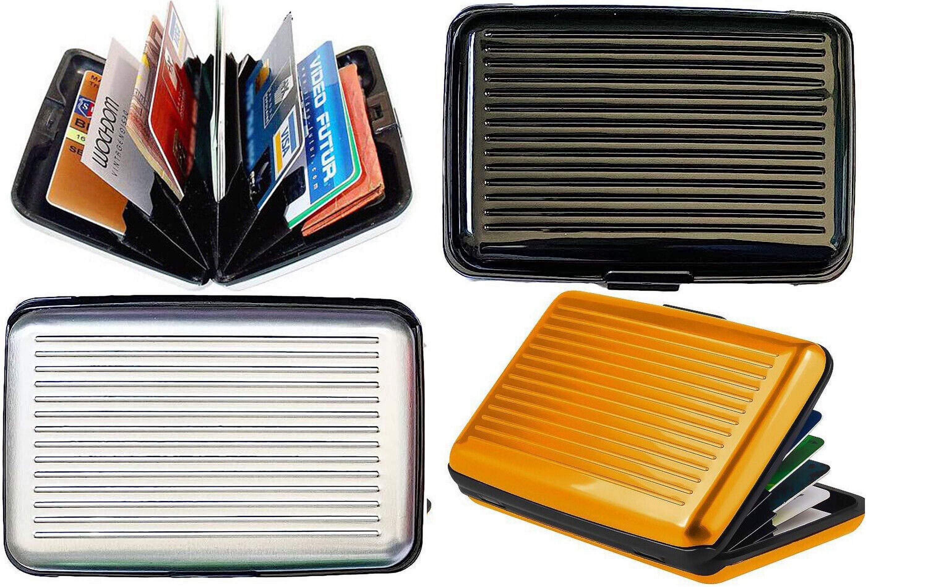 RFID Blocking Slim Metal Hard Card Case Credit Card Holder Mini ...