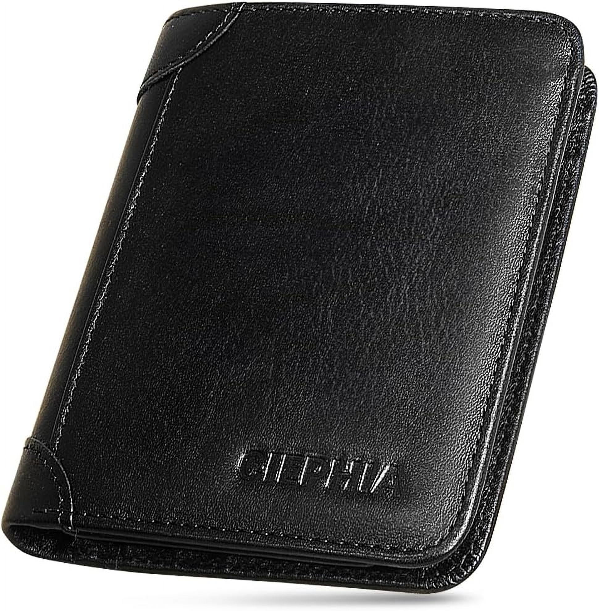RFID Blocking Trifold Genuine Leather Wallets for Men, Vintage Short ...