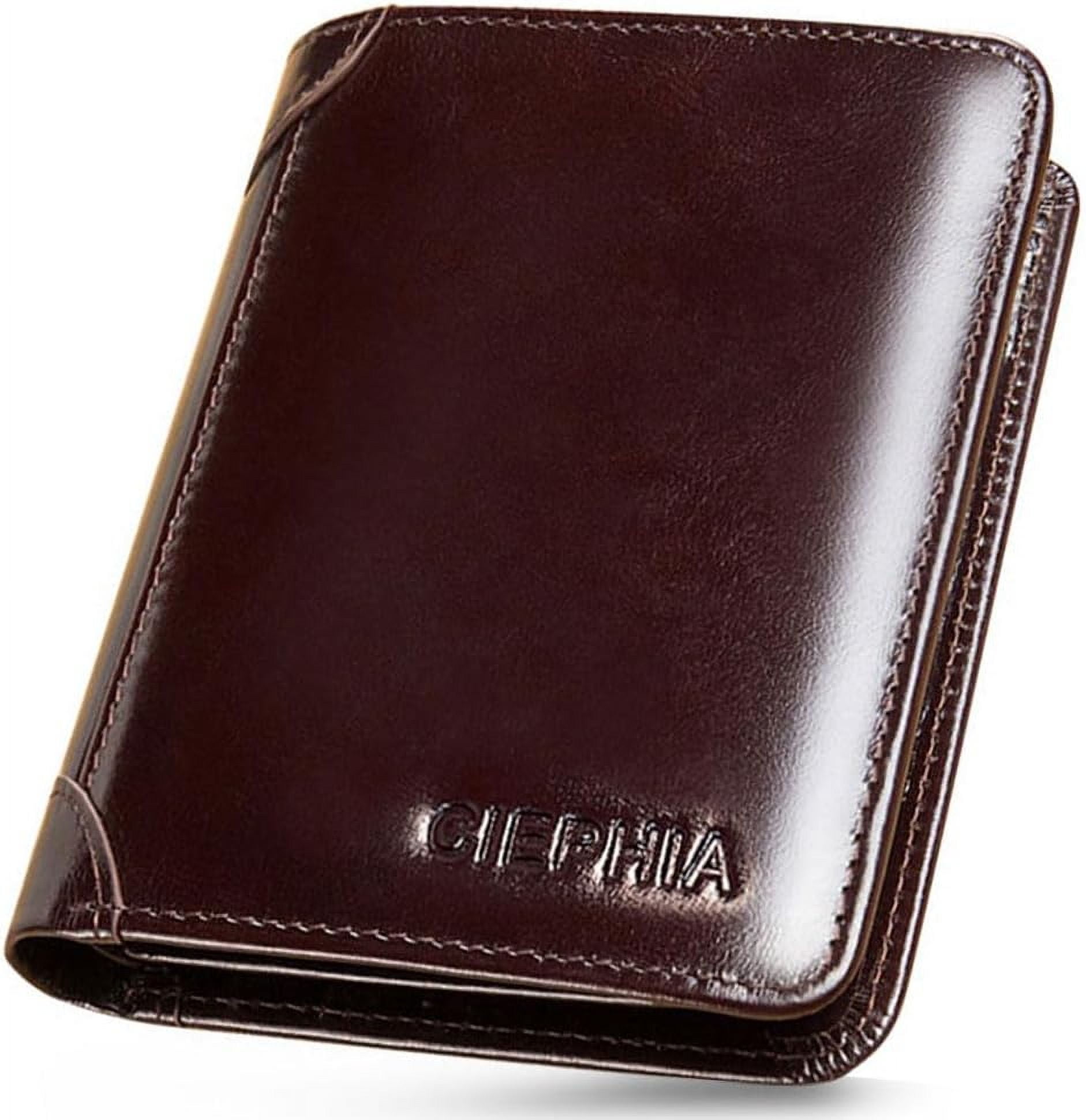 RFID Blocking Trifold Genuine Leather Wallets for Men, Vintage Short ...