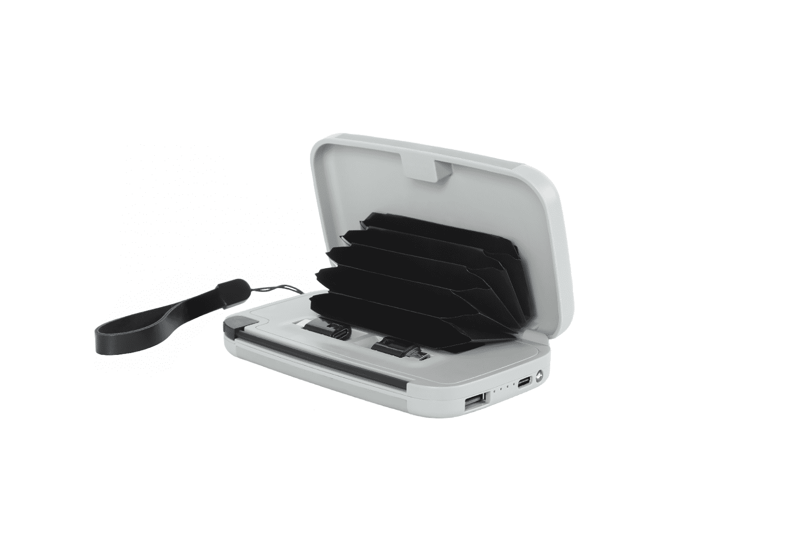 RFID Blocking Wallet & Power Bank With Built-In Charging Cable ...