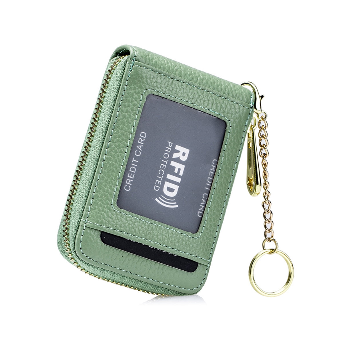 RFID Credit Card Holder Wallet For Women Men Small Zipper Card Case ...