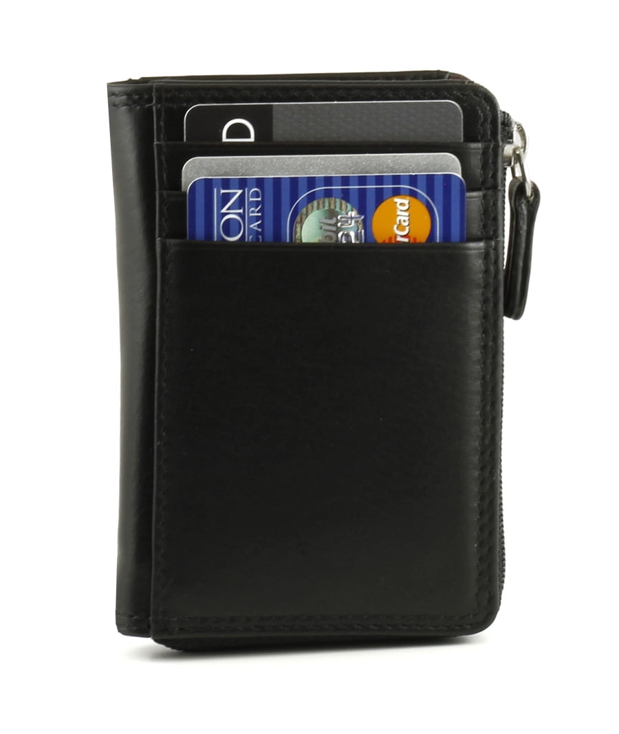 RFID Credit Card and ID Holder with Gusset Pockets (Black) - Walmart.com