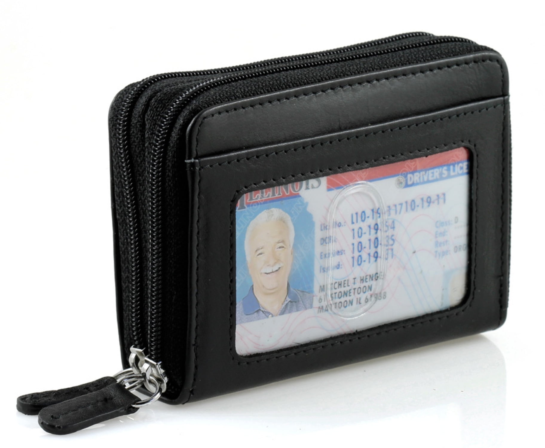 RFID Double Zip Accordion Credit Card Holder - Walmart.com