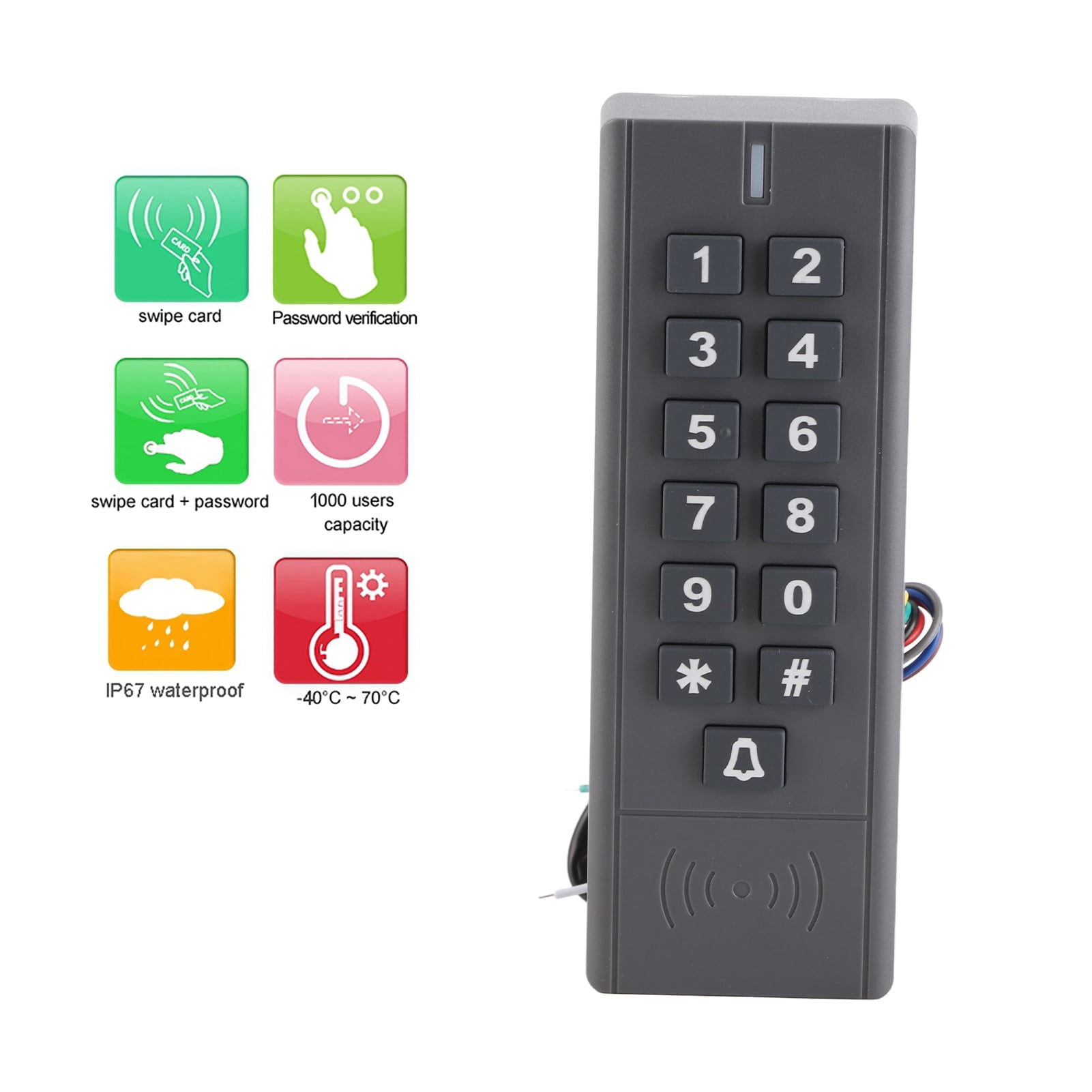 RFID Keypad Access Control Card Reader Password IP67 Water Resistant ...