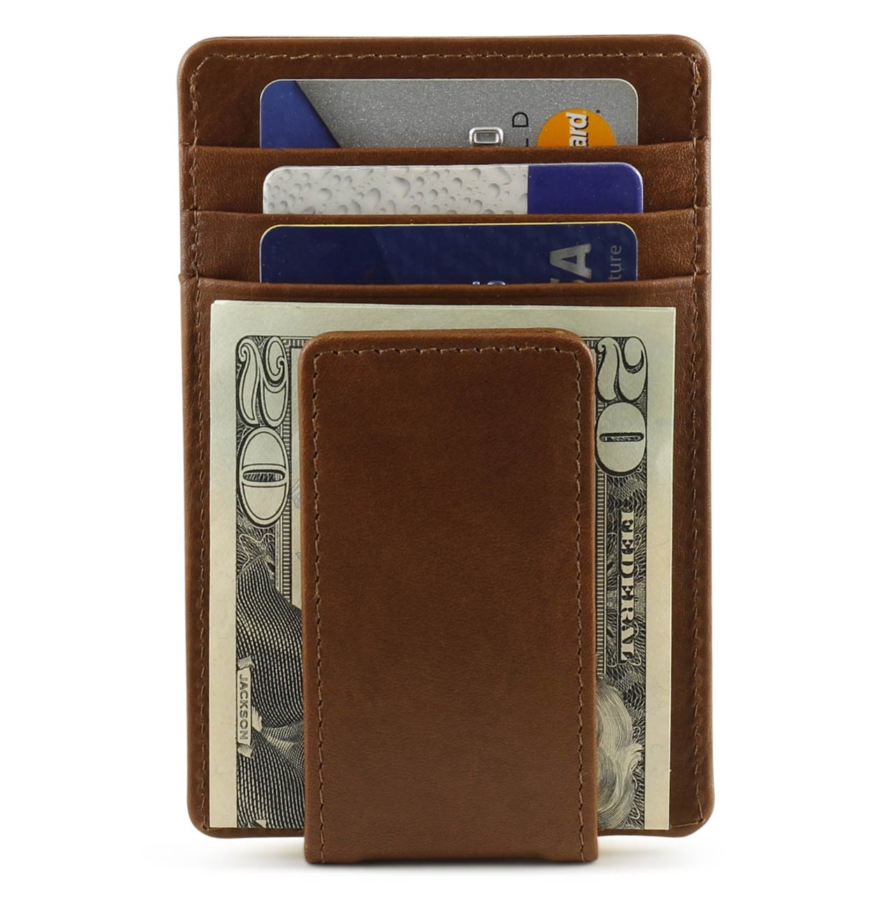 RFID Magnetic Money Clips for Men (Toffee) - Walmart.com