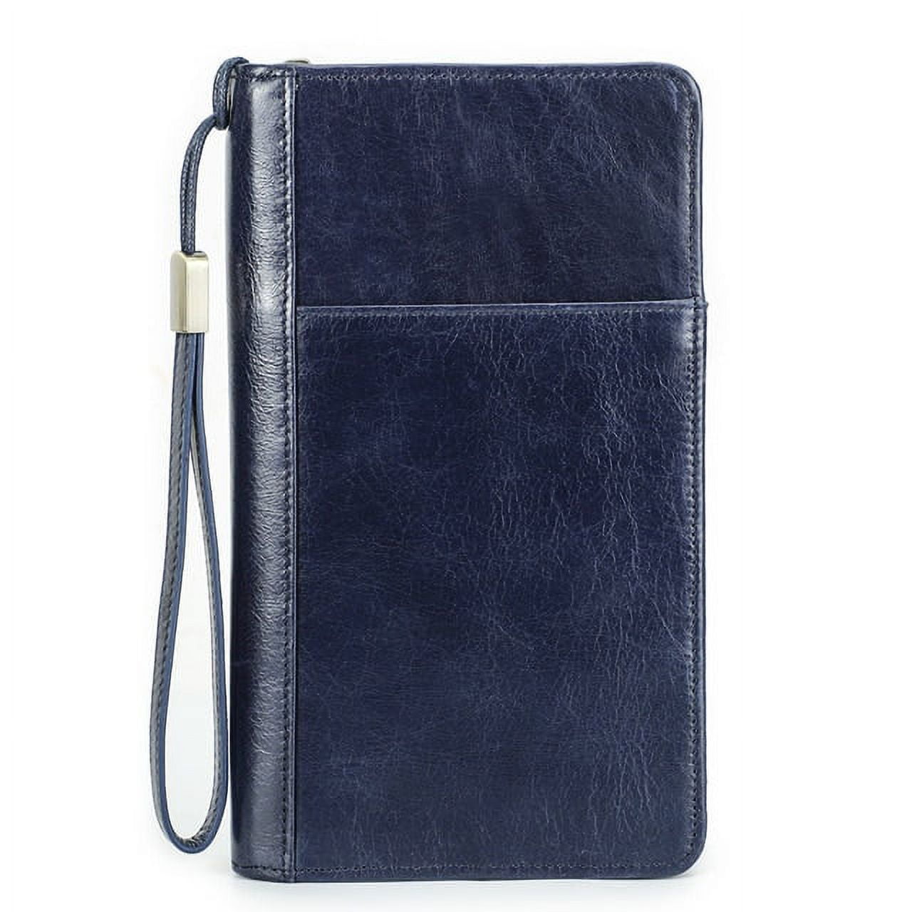 RFID Passport Holder Genuine Leather Men Passport Cover with Pen Slot ...