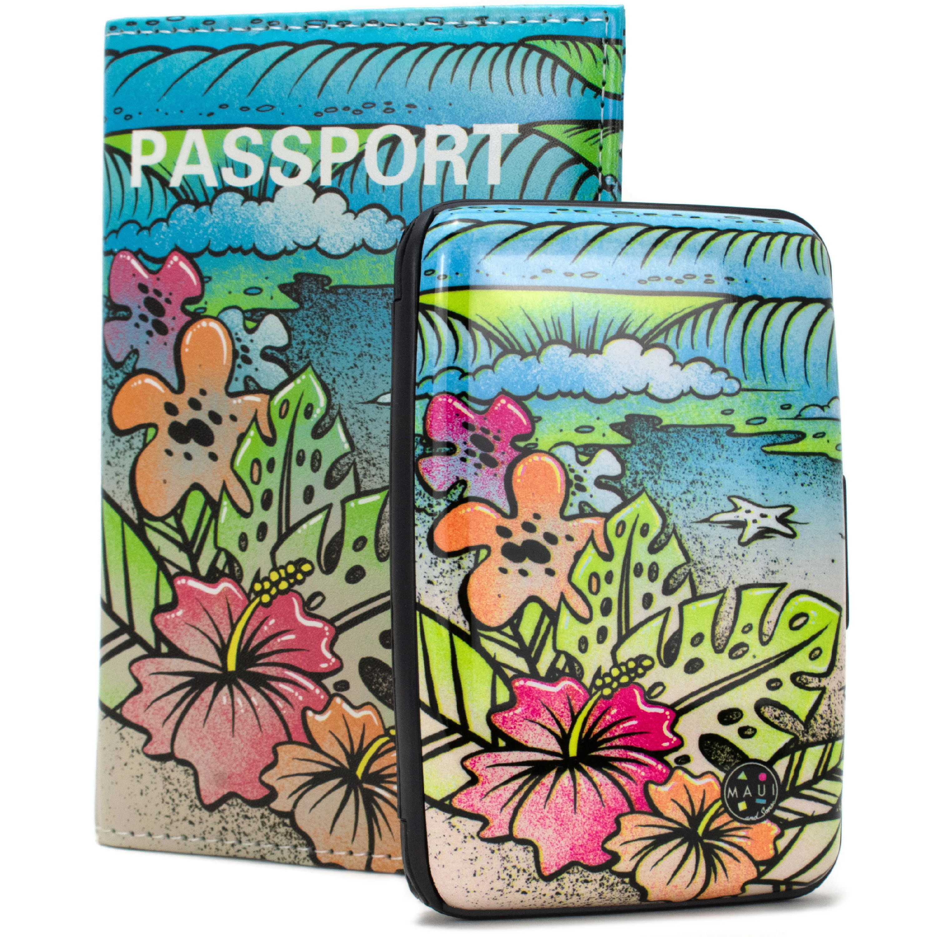 MAUI AND SONS RFID Blocking Wallet and Passport Cover, Secure Identity ...