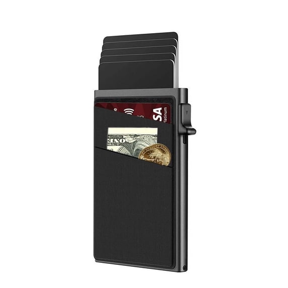 RFID Protection Pop Up Metal Card Holder Wallet - Walmart.com