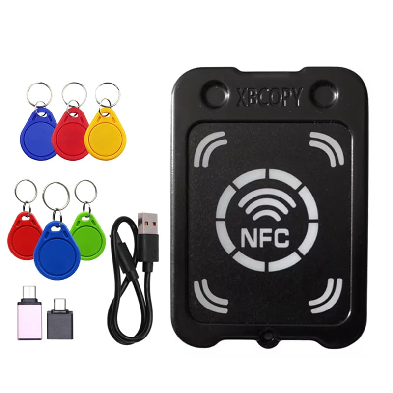 RFID Smart Chip Card Reader Copier+3xUID/CUID Keychain NFC Encryption Key Reader IC 13.56Mhz ...