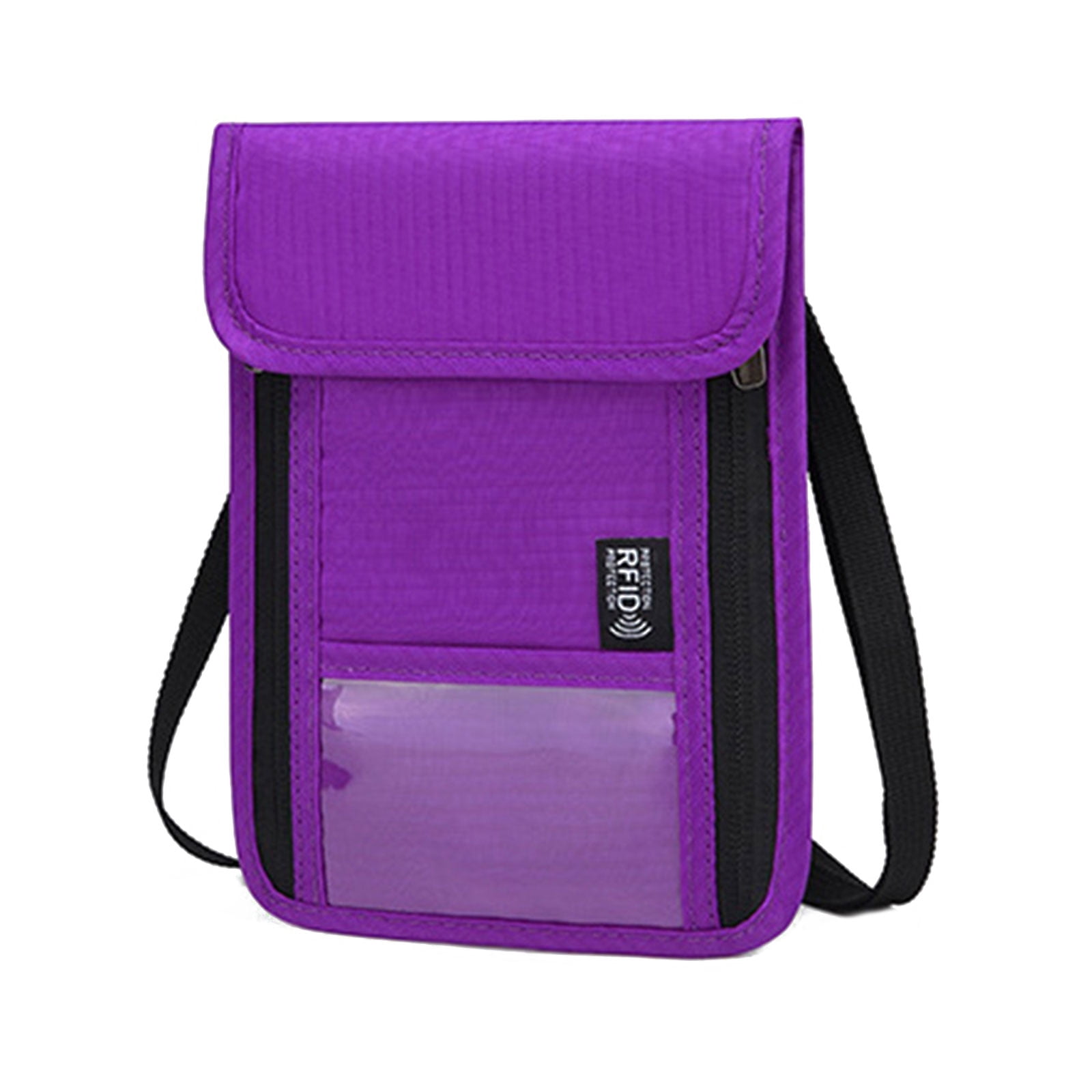 RFIDS Neck Wallet Travel Pouches Passports Holder with Adjustable ...