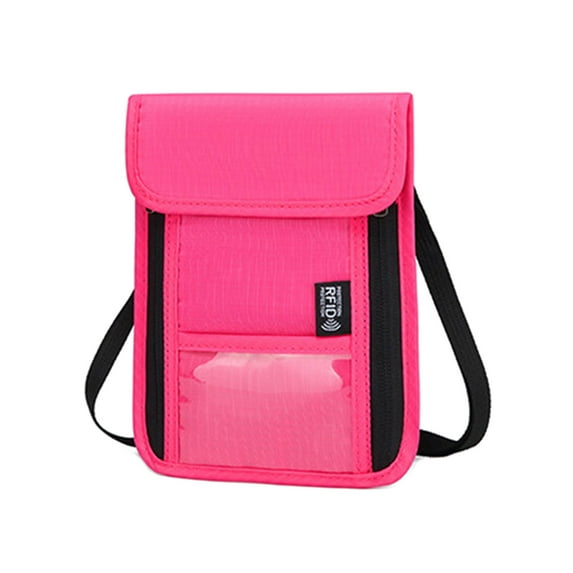 RFIDS Neck Wallet Travel Pouches Passports Holder with Adjustable ...
