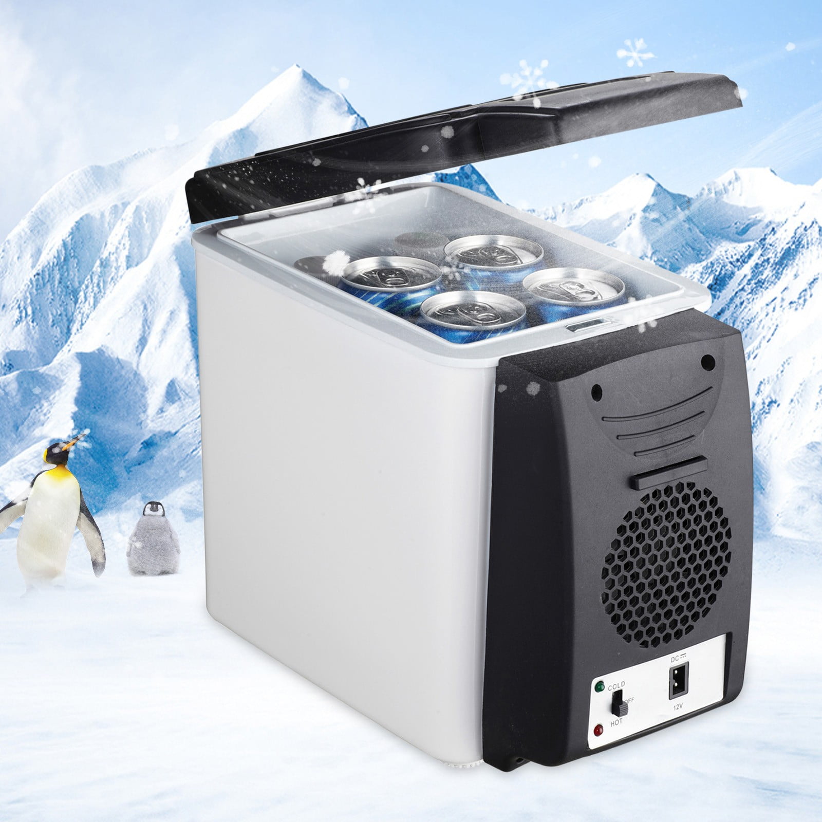 RFUGUG 6L Car Mini Fridge, Portable Cooler and Warmer, Compact Dorm and ...