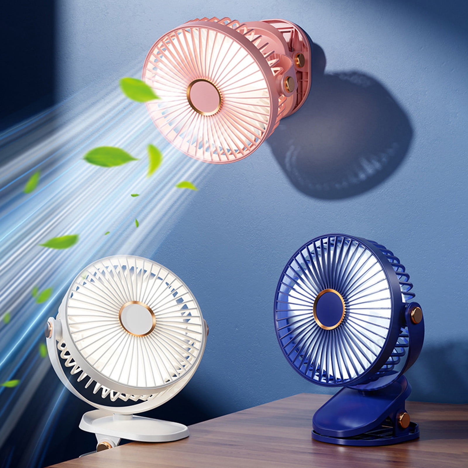 RFUGUG 720° Wide Angle USB Desk Fan, 6-Inch Blade, 5 Speeds, 55° Tilt ...