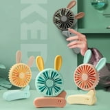RFUGUG Adorable Rabbit-Shaped USB Rechargeable Mini Fan - Portable ...