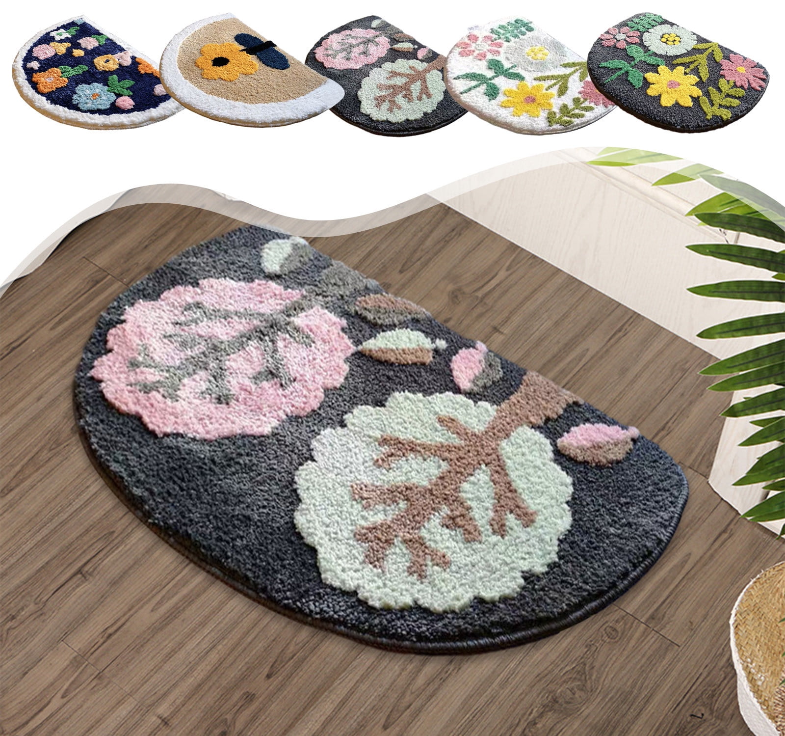 RFUGUG Bath Rugs, Non Slip Absorbent Plush Bathroom Mats, Soft and ...