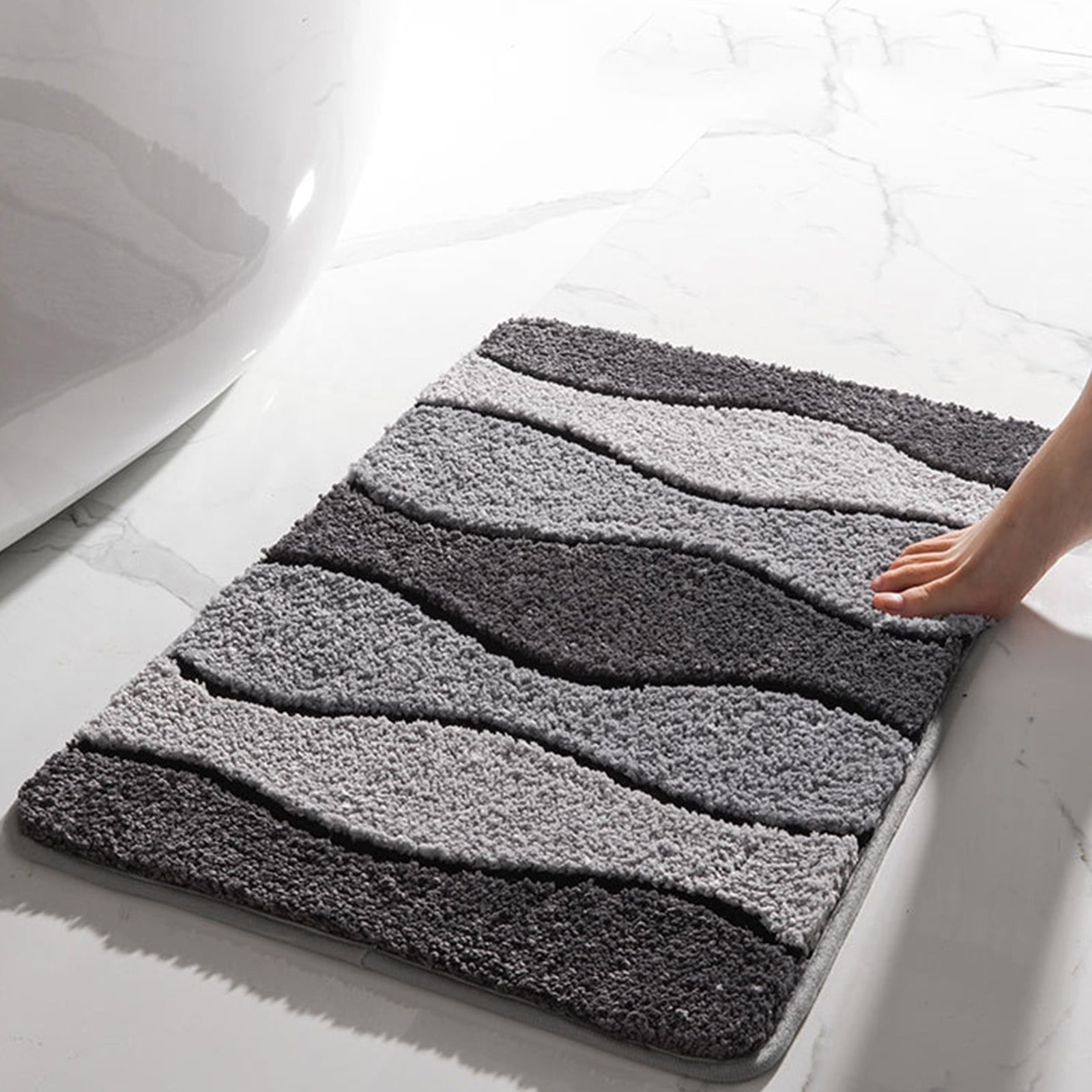 RFUGUG Bath Rugs, Non Slip Quick Dry Super Absorbent Bathroom Rugs ...