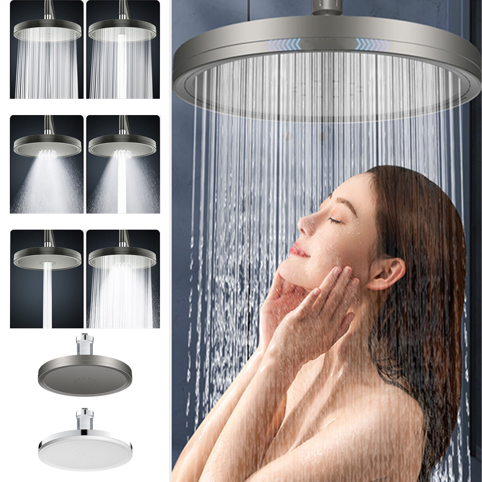 RFUGUG Bathroom Shower Heads, 6 Spray Modes 360° Rotating Shower, 9 ...