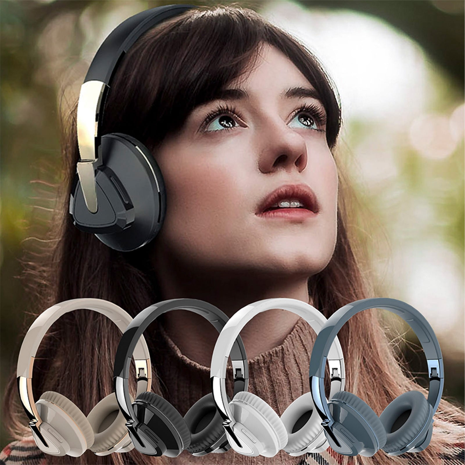 RFUGUG Bluetooth Headphones Over Ear, High-Capacity Battery Life, HD ...